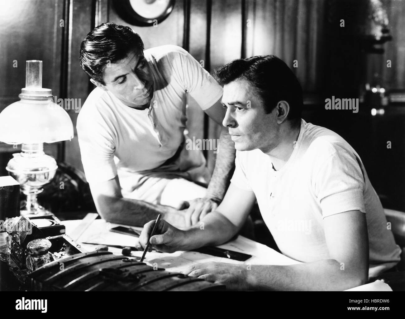 FACE TO FACE, from left: Michael Pate, James Mason, 1952 Stock Photo ...