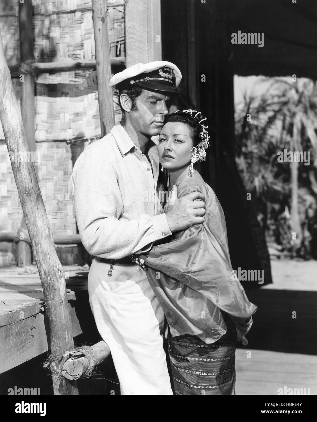 FAIR WIND TO JAVA, from left, Fred MacMurray, Vera Ralston, 1953 Stock ...