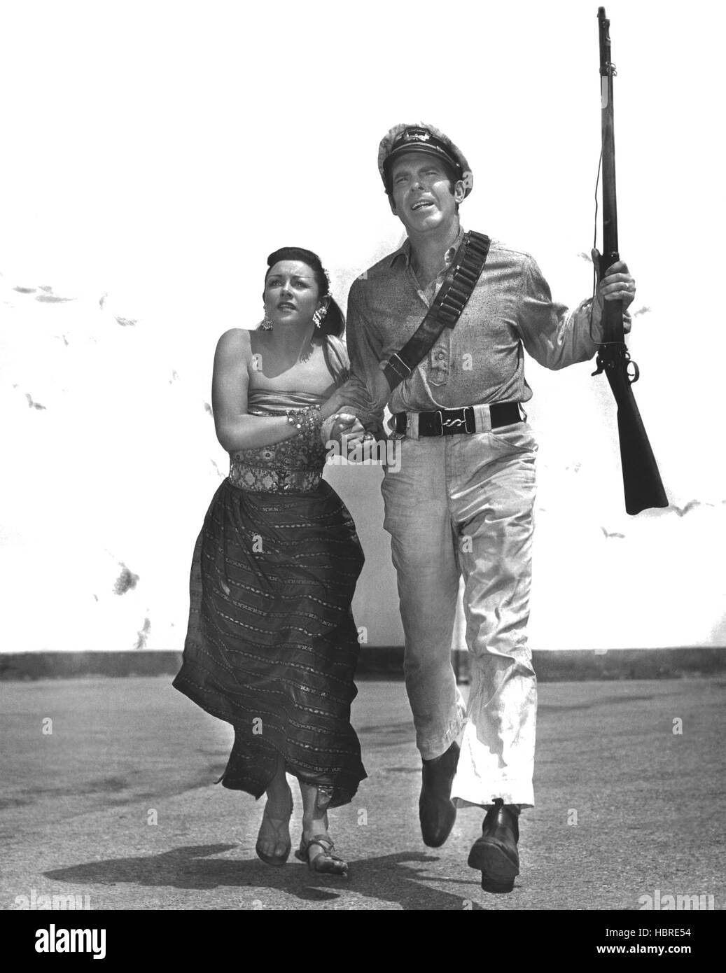 FAIR WIND TO JAVA, from left, Vera Ralston, Fred MacMurray, 1953 Stock ...