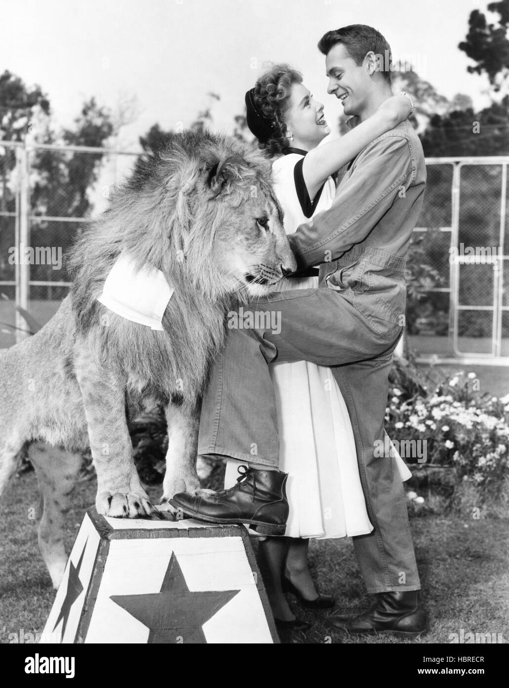 FEARLESS FAGAN, from left: Fagan the lion, Janet Leigh, Carleton ...