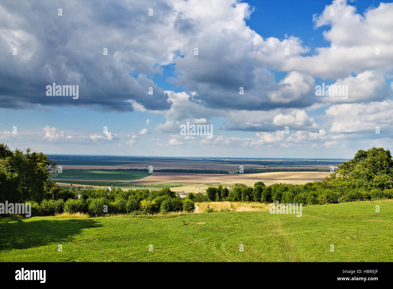 landscape with meadow Stock Photo - Alamy
