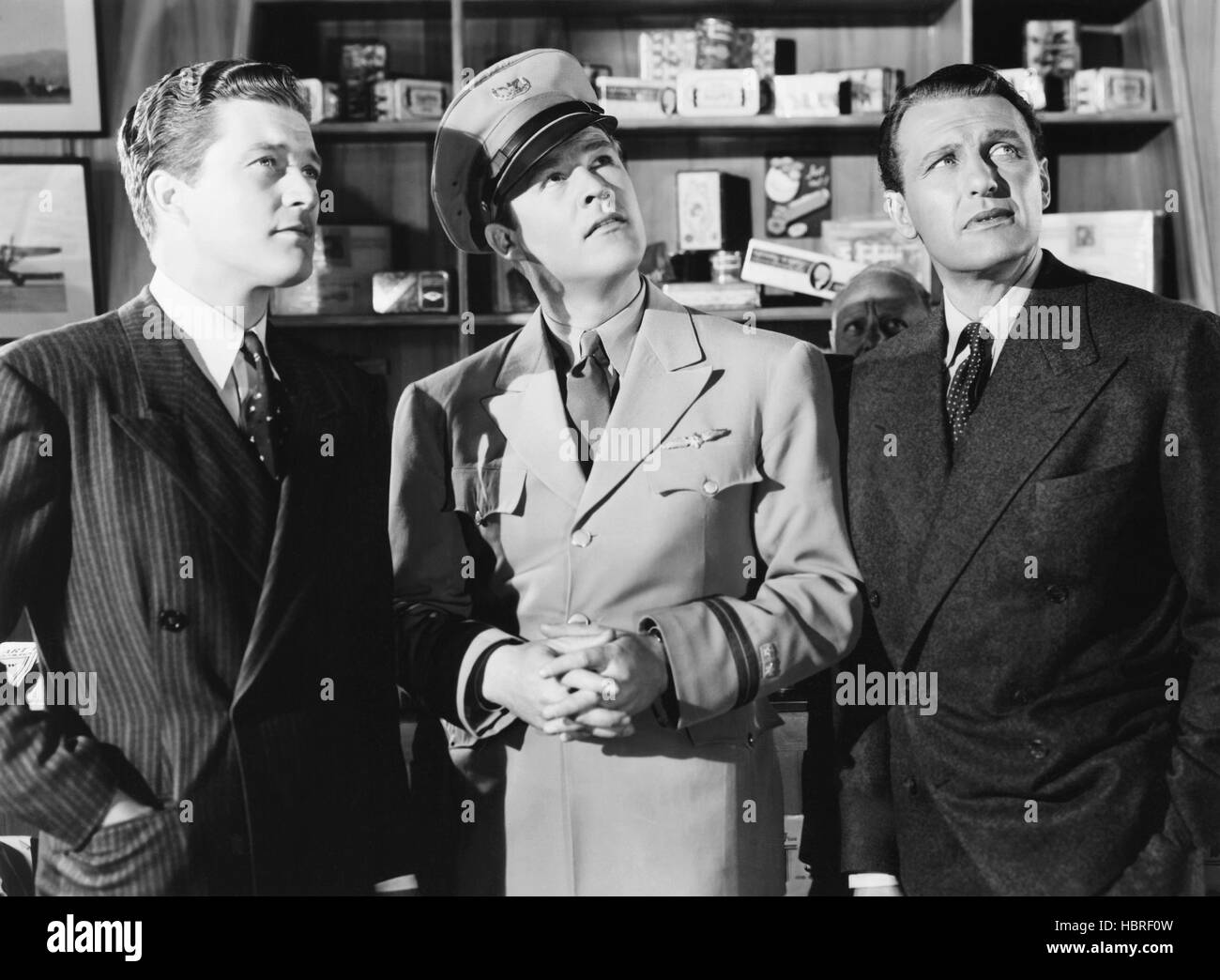 FLIGHT ANGELS, from left: Dennis Morgan, Wayne Morris, Ralph Bellamy ...