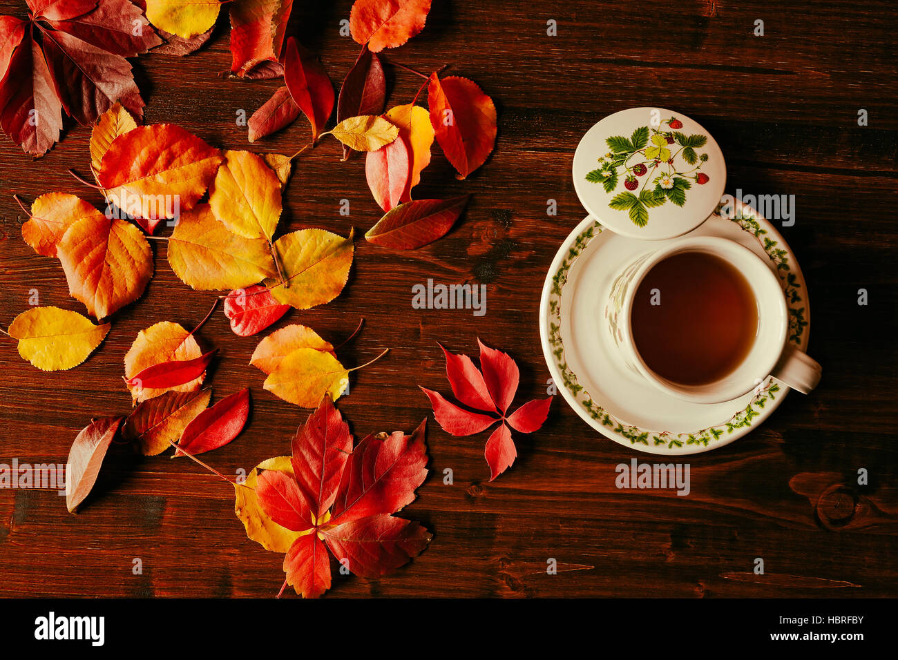 Cup of tea seen from above Stock Photo - Alamy
