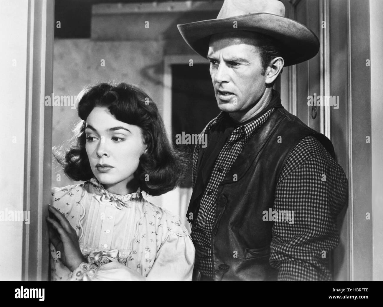 FLAMING FEATHER, from left, Barbara Rush, Sterling Hayden, 1952 Stock ...