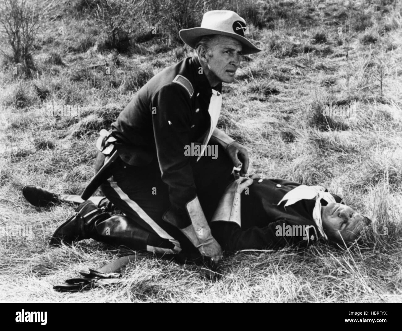 FLAMING FRONTIER, from left: Bruce Bennett, Jim Davis, 1958, TM ...