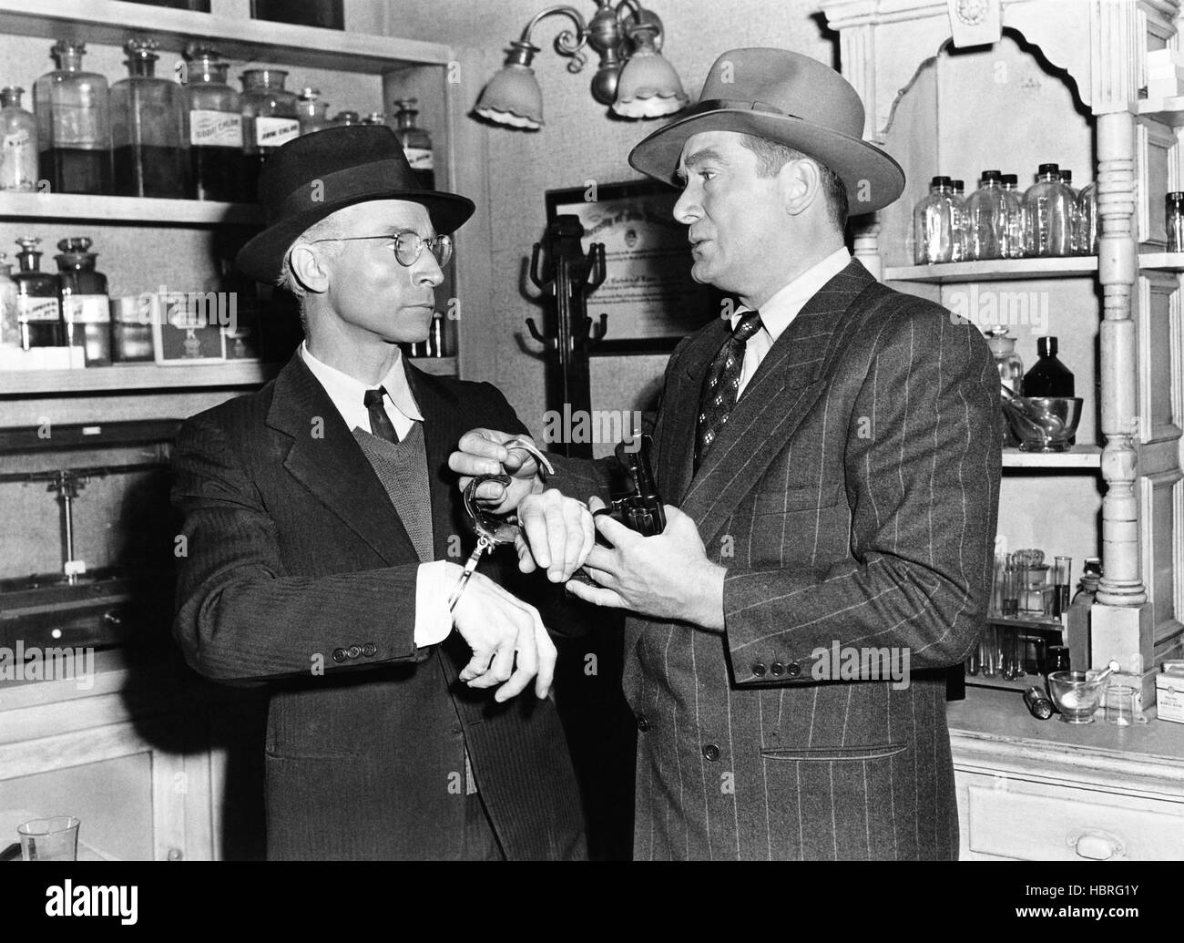 FLAMING FURY, from left: Peter Brocco, Roy Roberts, 1949 Stock Photo ...