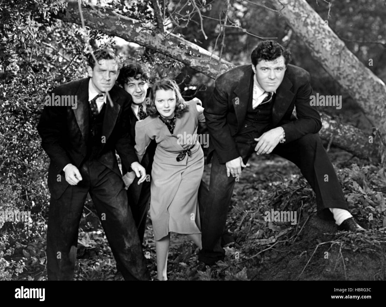 FLYING G-MEN, from left, Robert Paige, Stanley Brown, Lorna Gray, (aka ...