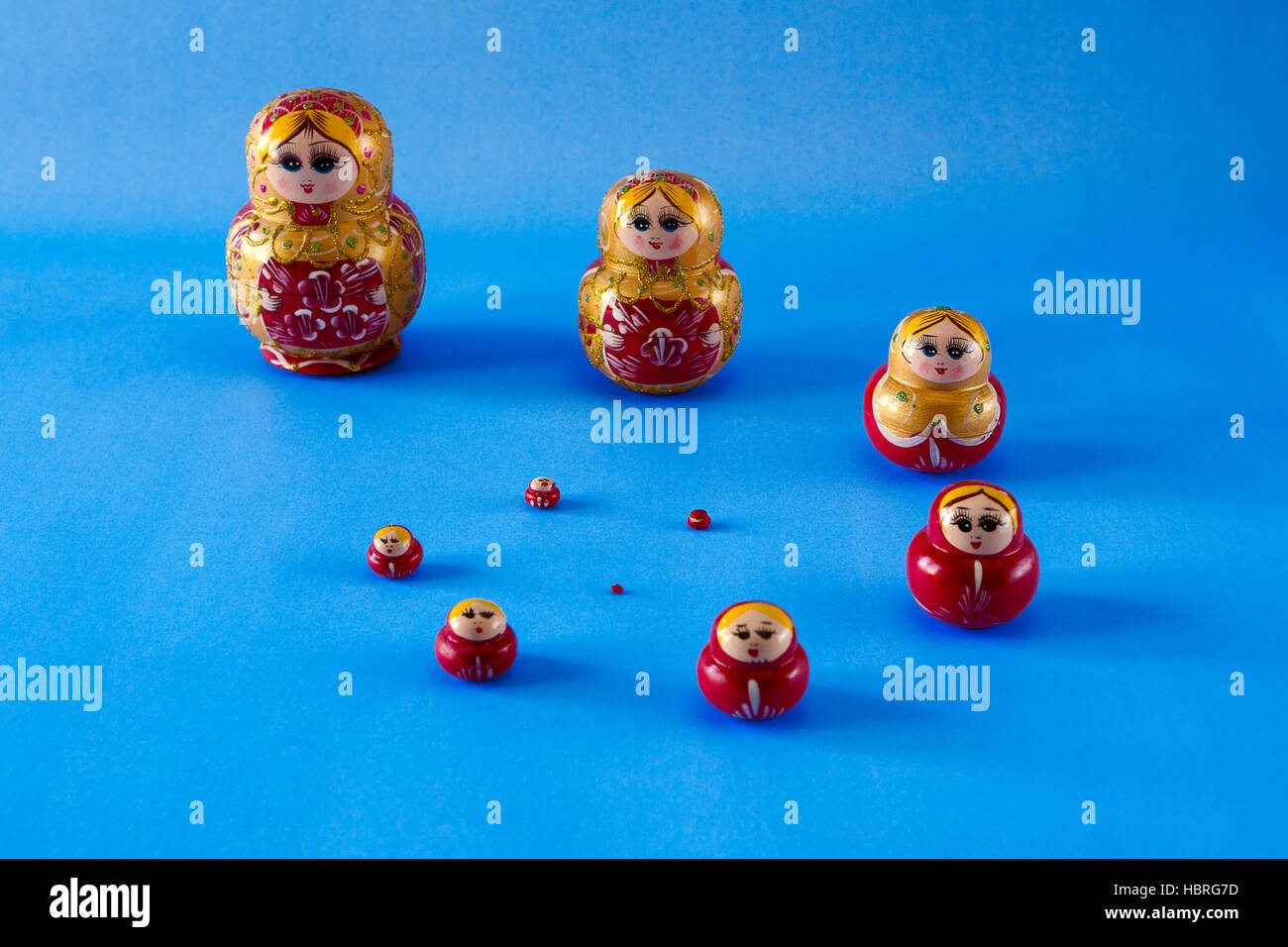 A family of matrioska in spiral Stock Photo - Alamy