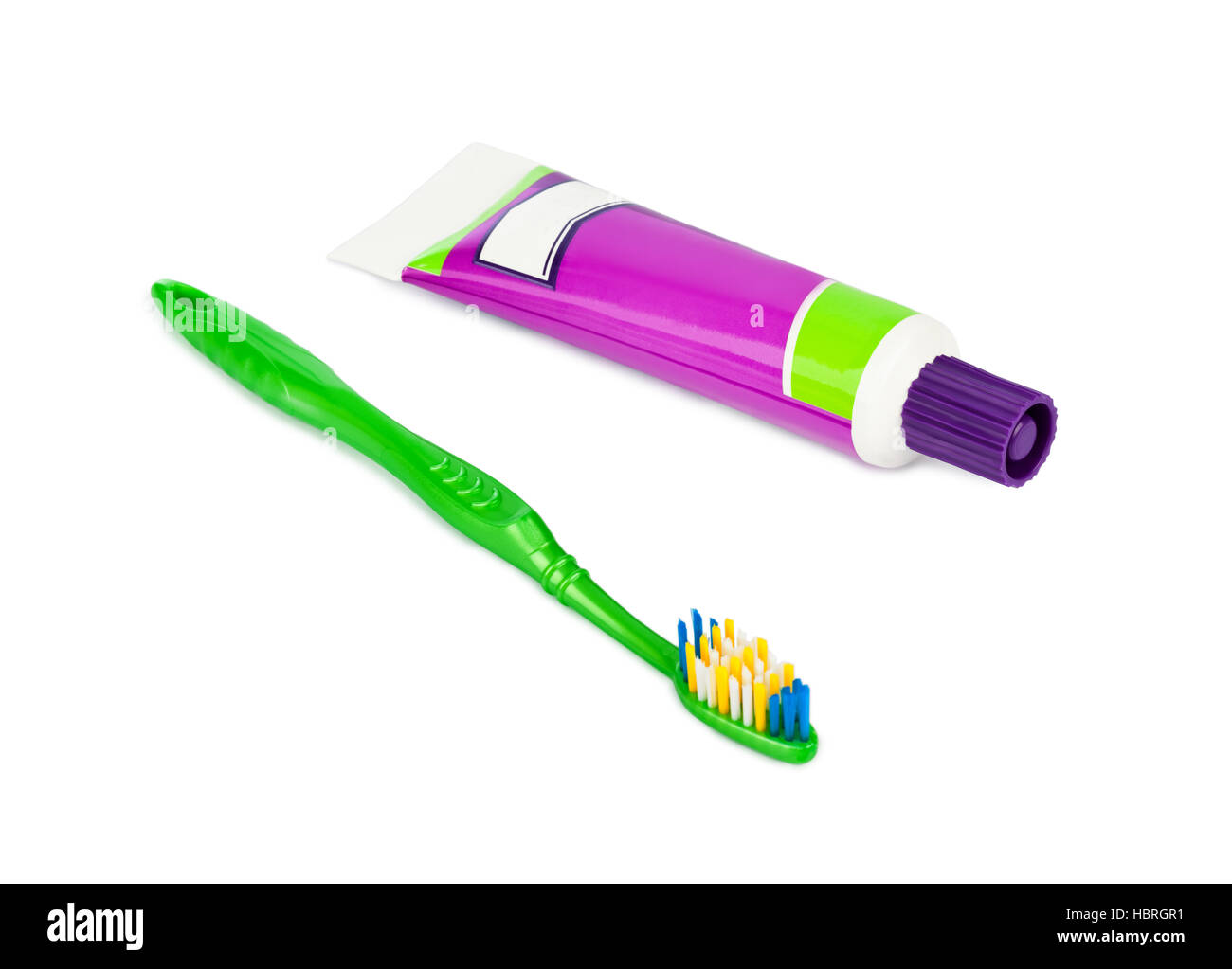 Toothbrush and paste tube Stock Photo - Alamy