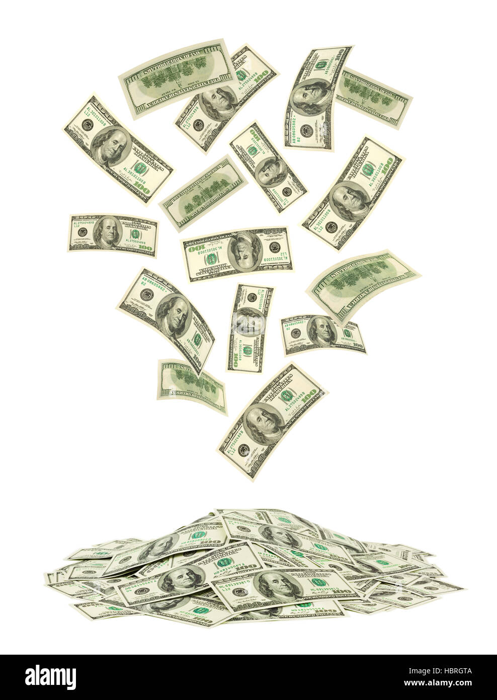 Money flying box Cut Out Stock Images & Pictures - Alamy