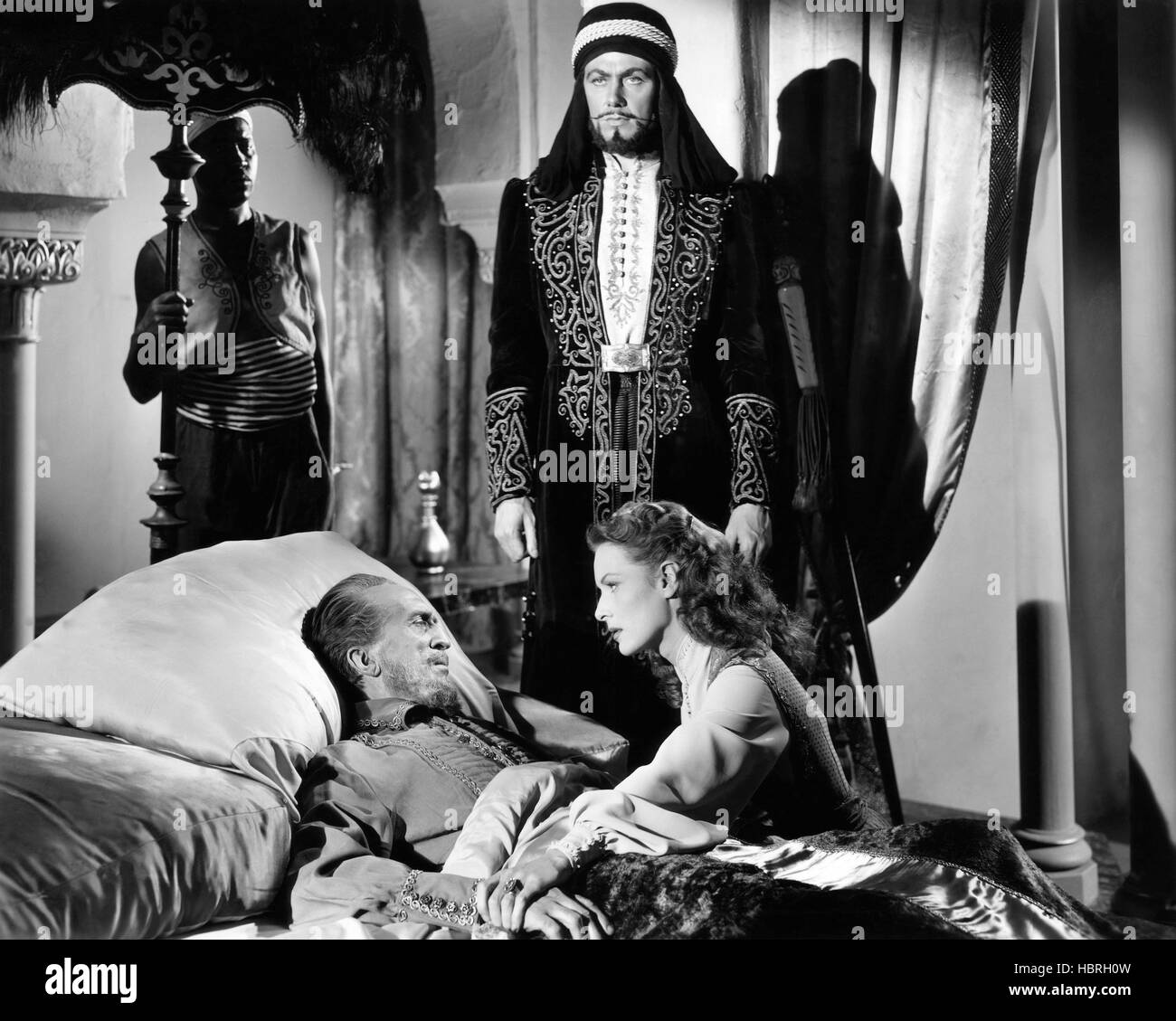 THE FLAME OF ARABY, Richard Hale, Maureen O'Hara, Maxwell Reed (back ...