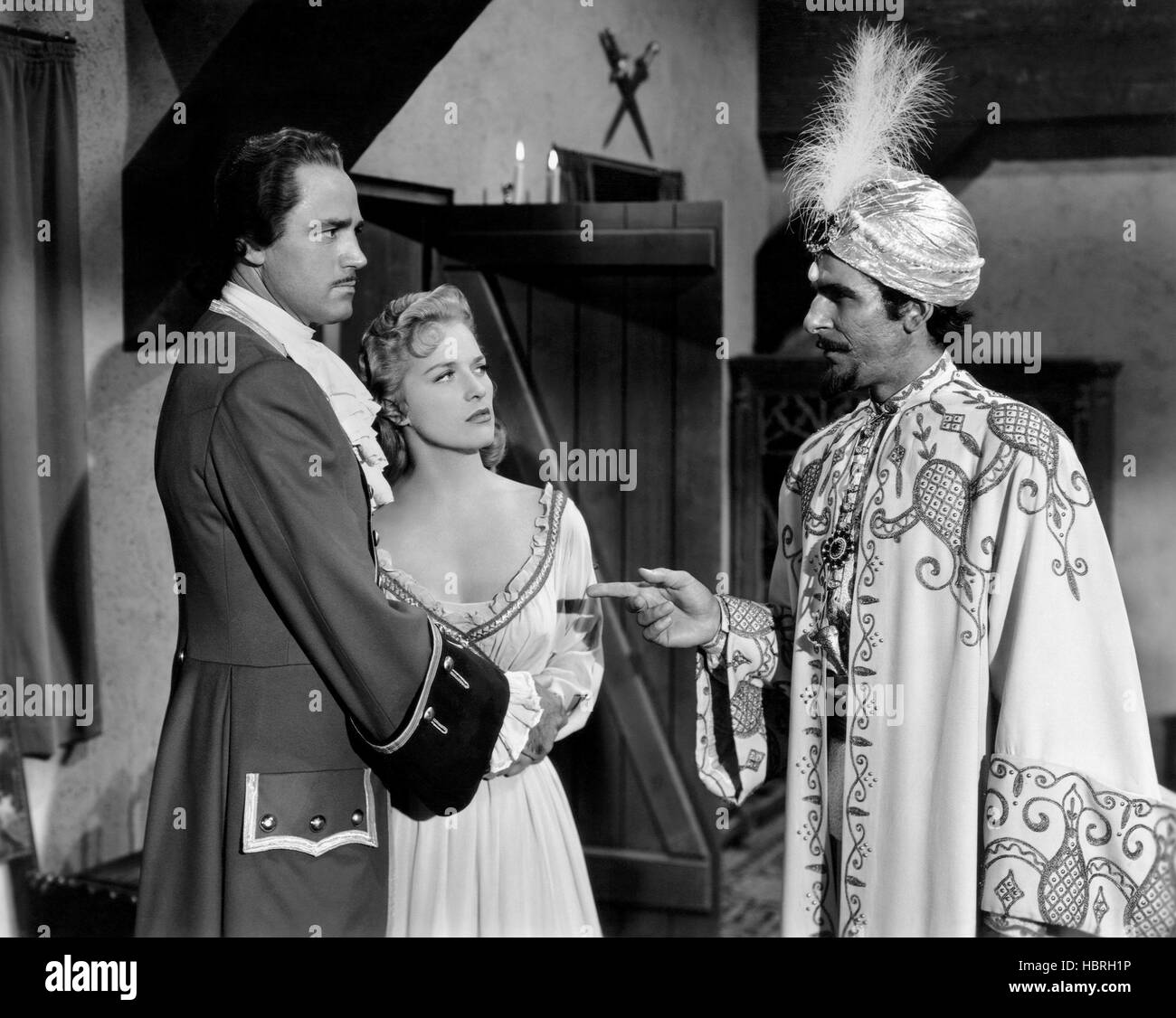 FLAME OF CALCUTTA, from left: Patric Knowles, Denise Darcel, George ...