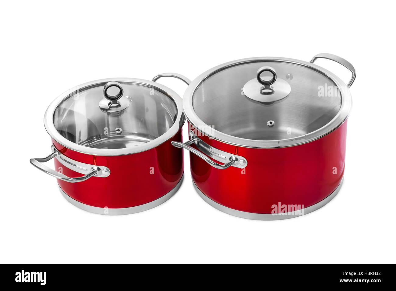 Red steel pans Stock Photo - Alamy