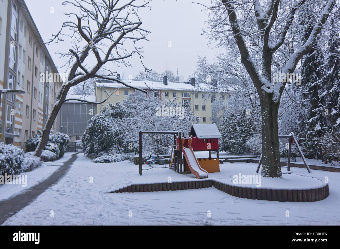 Snowy playground hi-res stock photography and images - Alamy