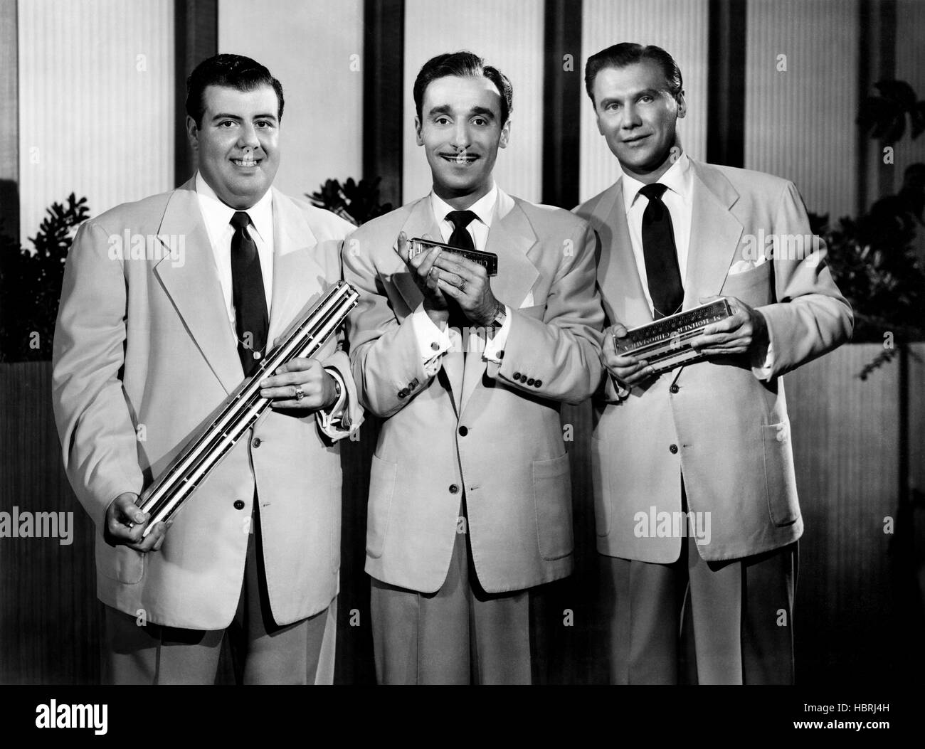 FOOTLIGHT VARIETIES, The Harmonicats, (from left, Al Fiore, Jerry Murad ...
