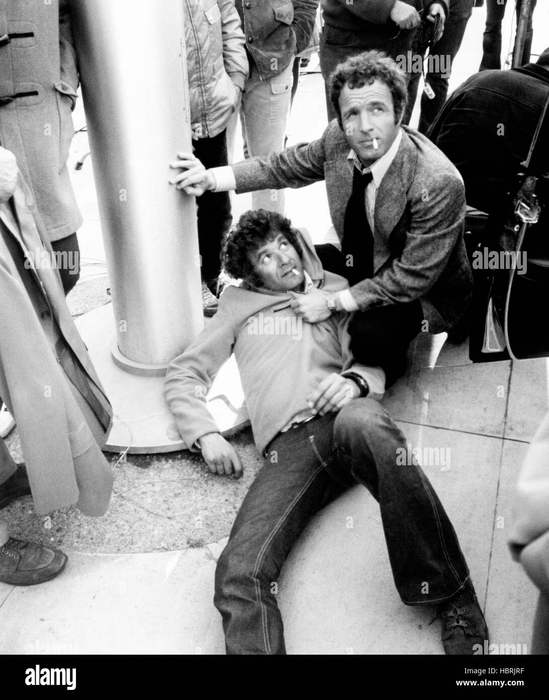 FREEBIE AND THE BEAN, from left: director Richard Rush, James Caan on ...