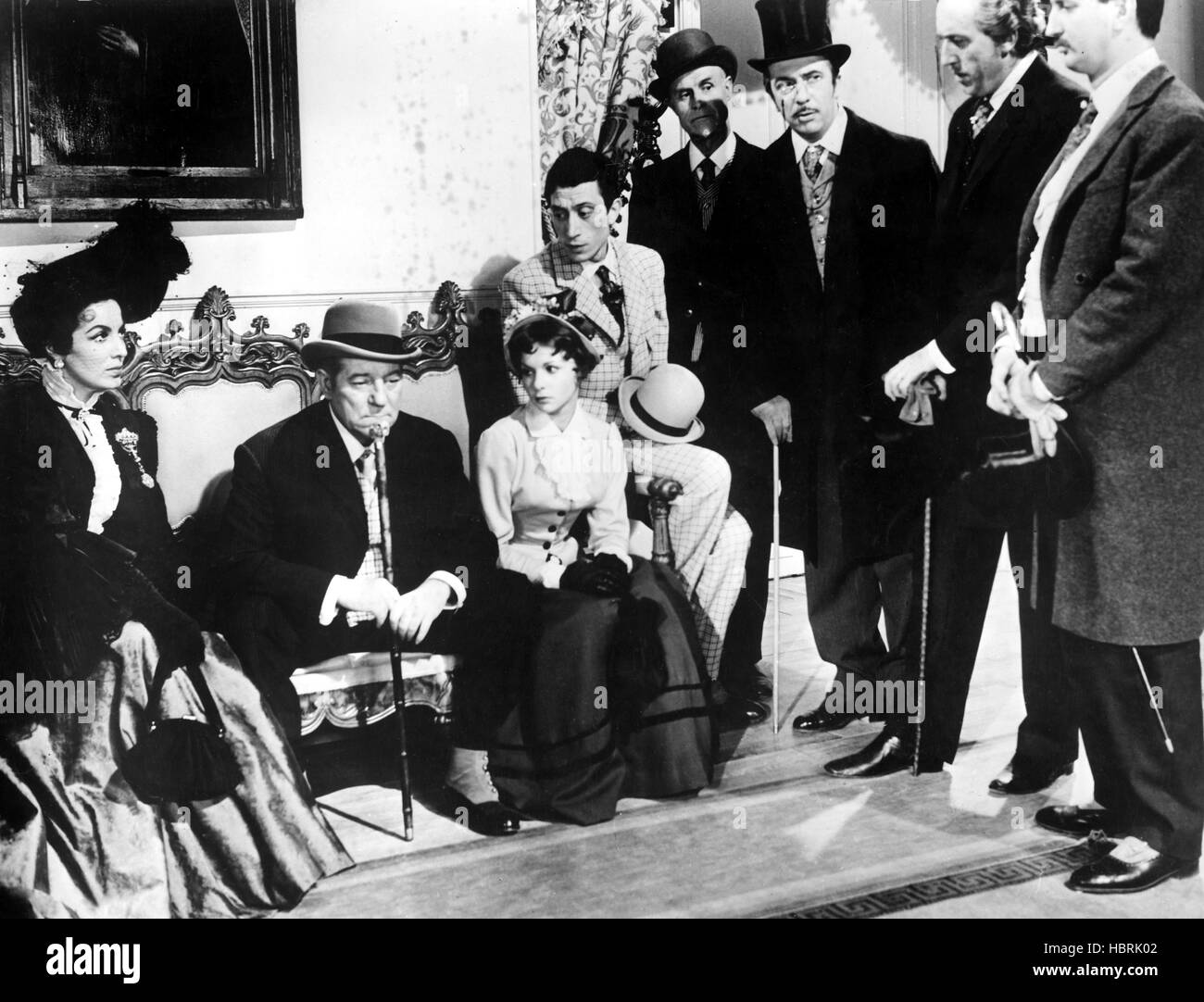 FRENCH CANCAN, from left: Maria Felix, Jean Gabin, Francoise Arnoul ...