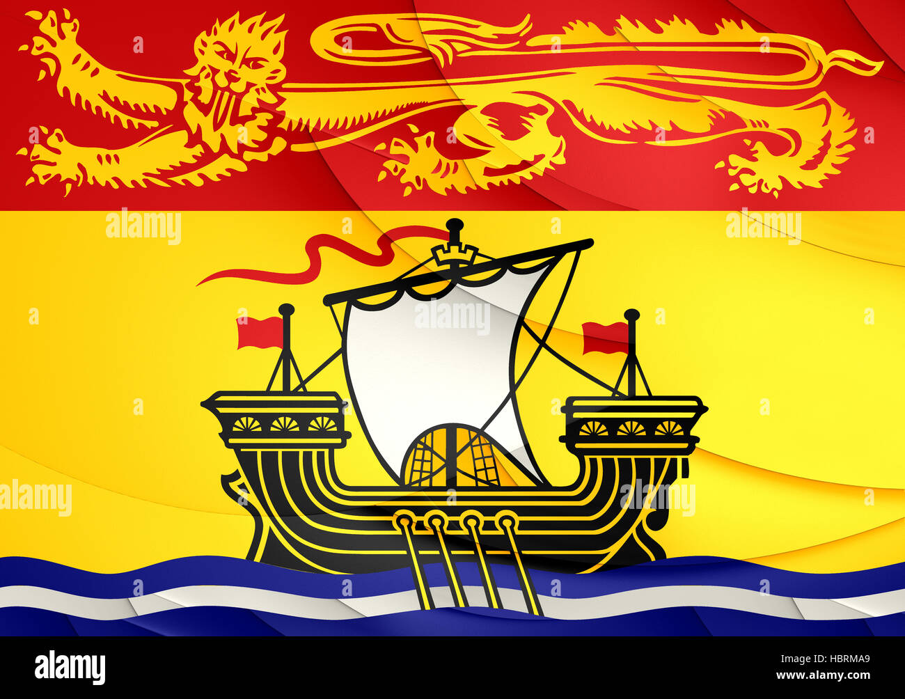 Flag of New Brunswick, Canada Stock Photo - Alamy