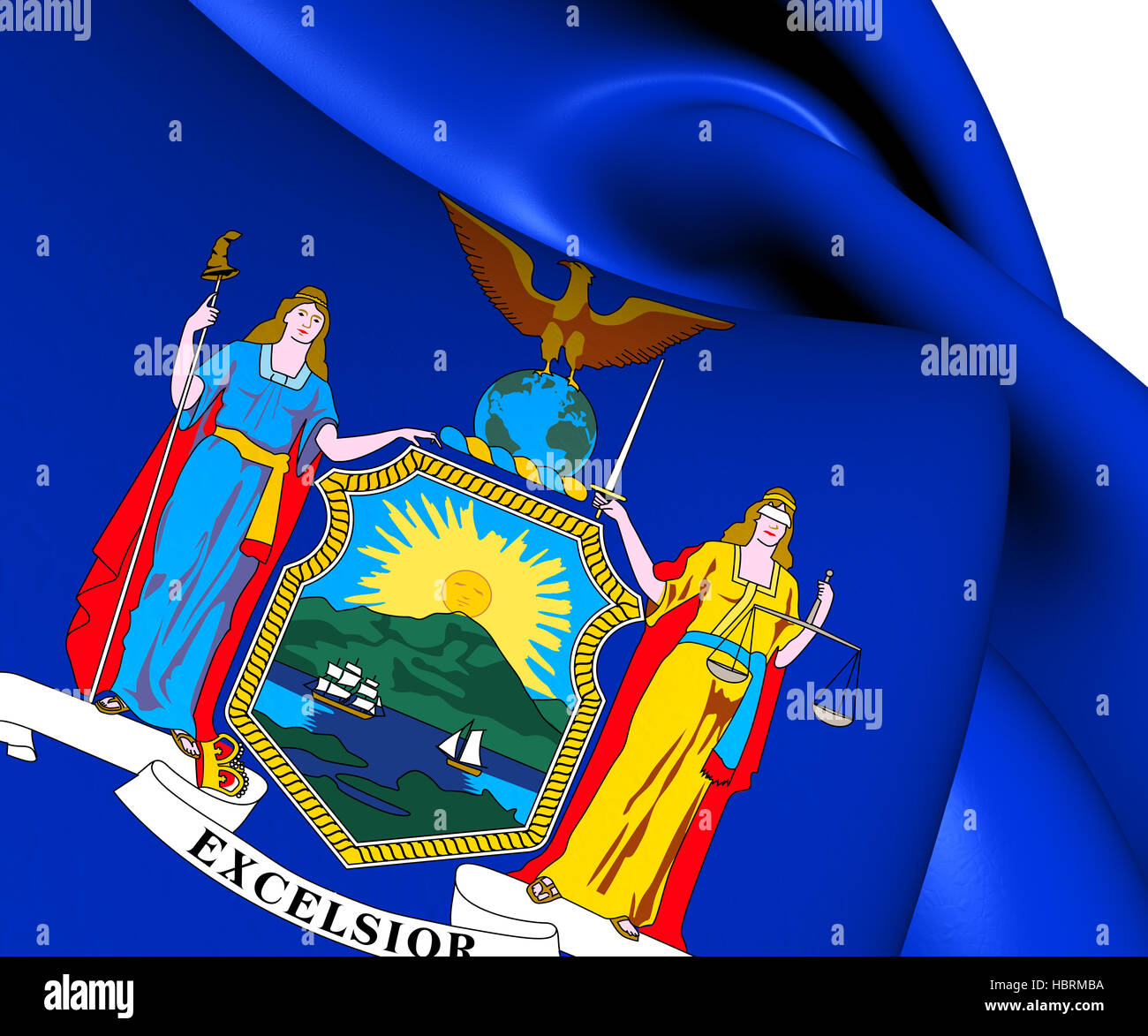 Flag of New York State Stock Photo - Alamy