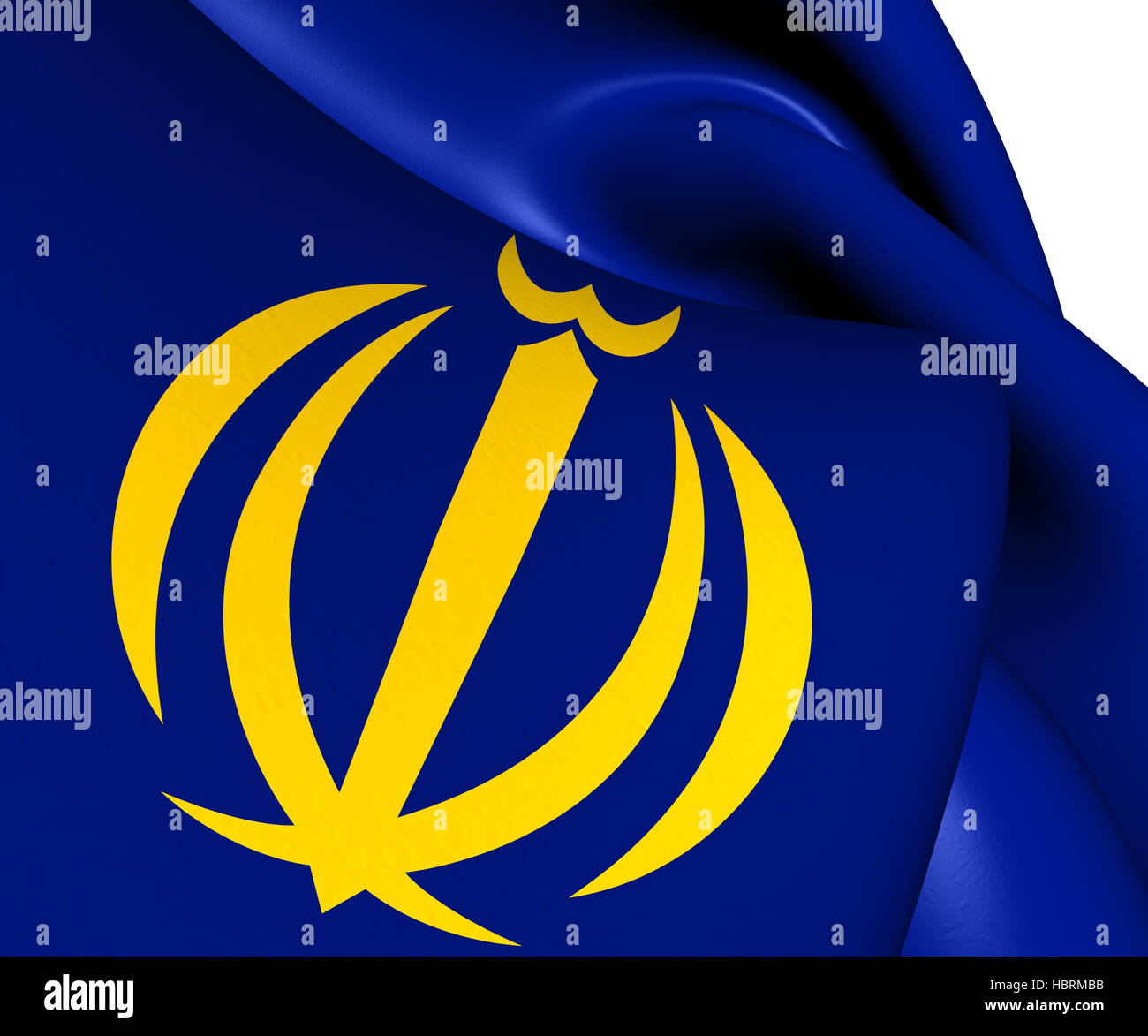 Naval Jack of Iran. Close Up Stock Photo - Alamy