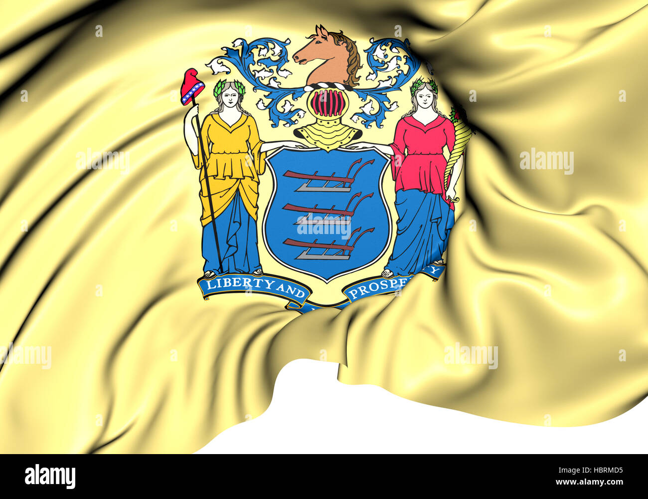New jersey state flag waving hi-res stock photography and images - Alamy