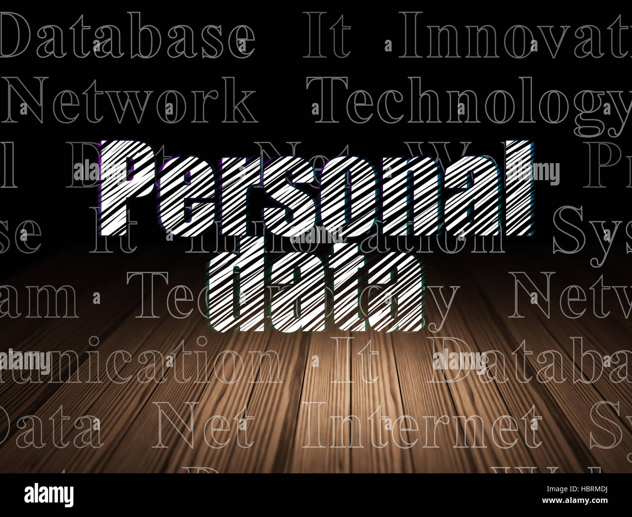 Data concept: Personal Data in grunge dark room Stock Photo - Alamy