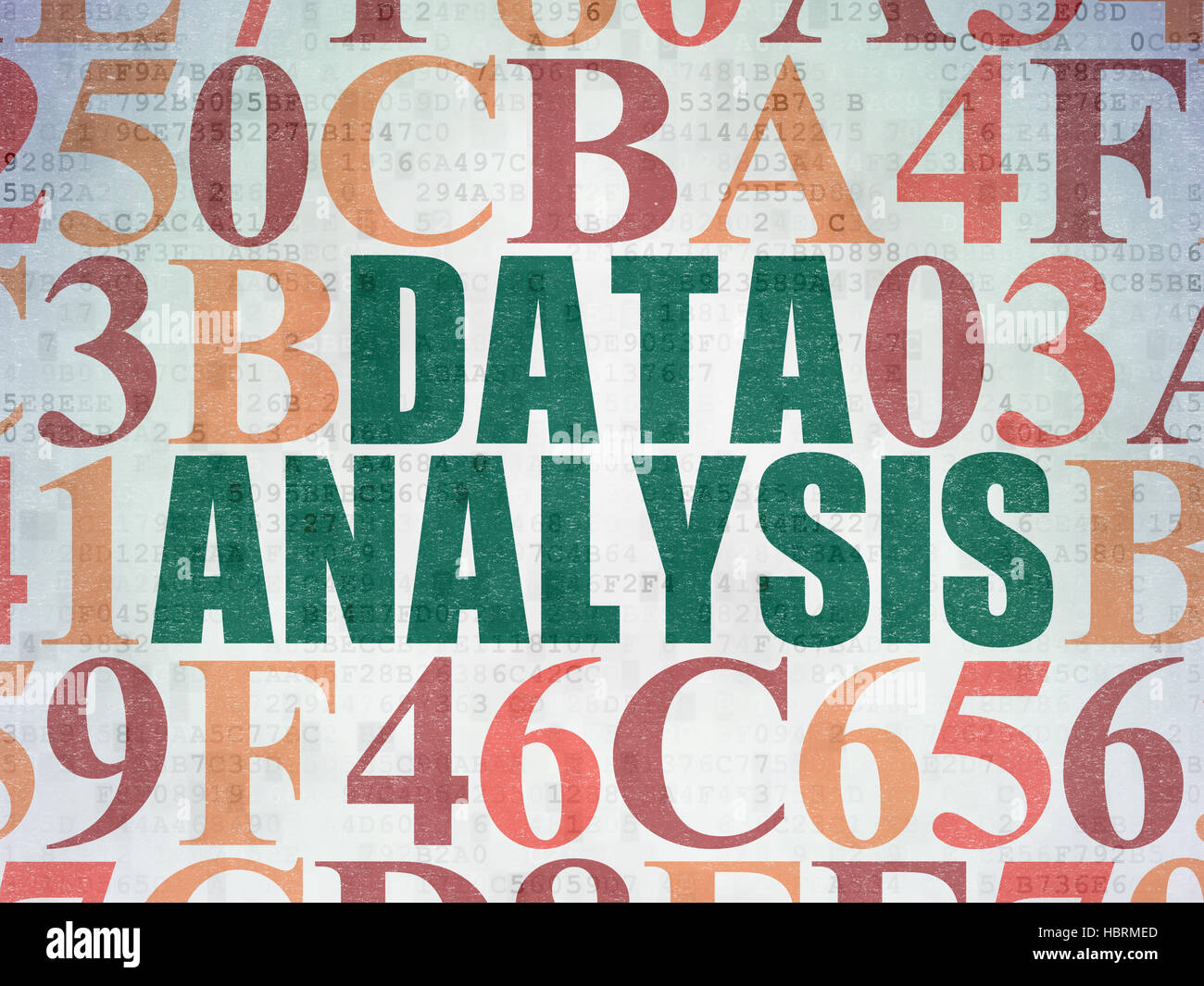 Data concept: Data Analysis on Digital Data Paper background Stock ...