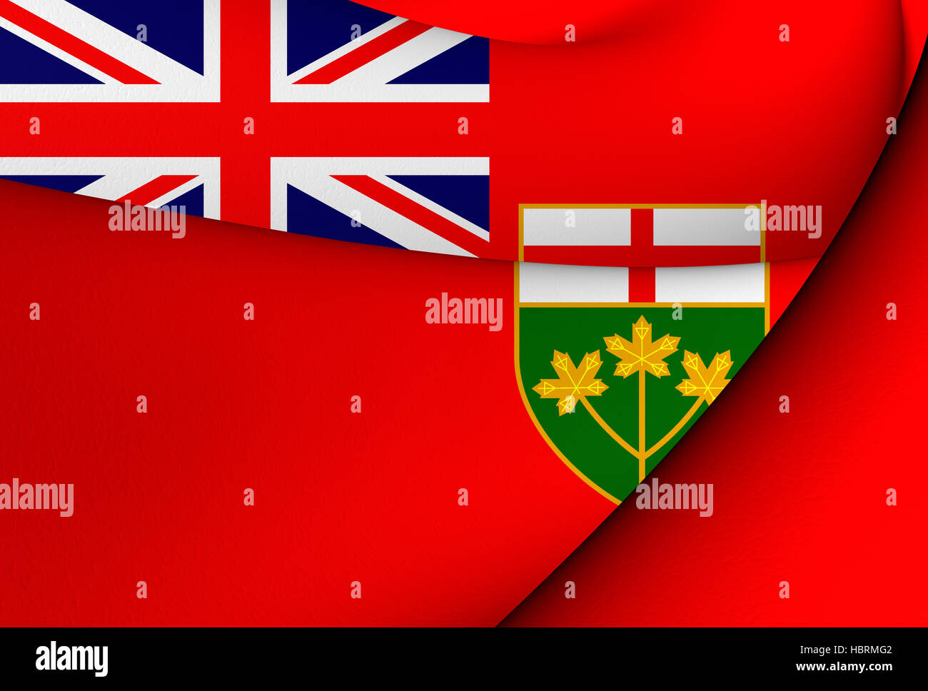Flag of Ontario, Canada Stock Photo - Alamy