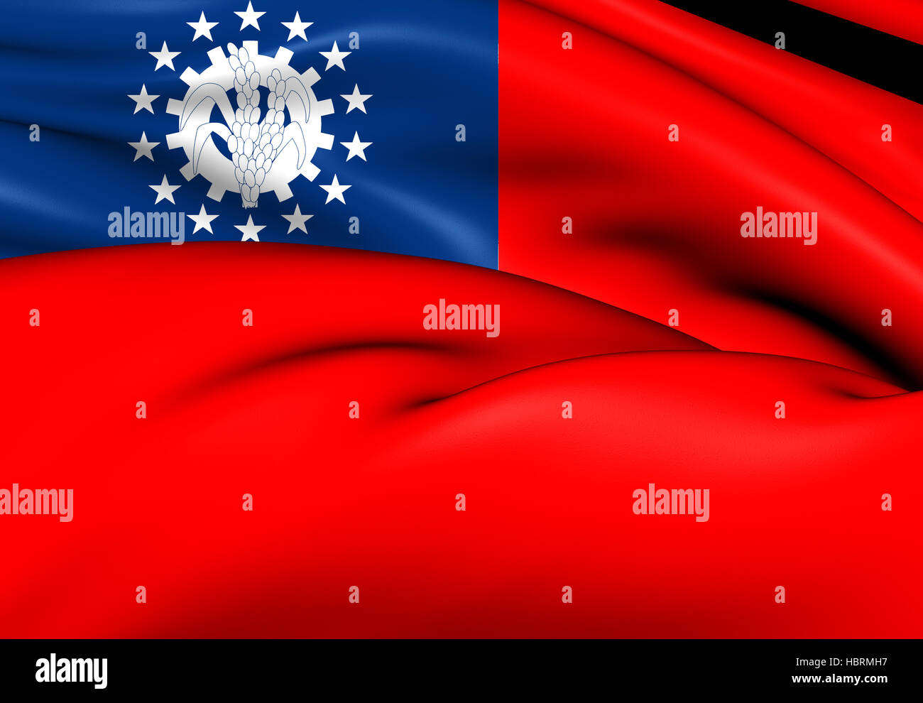 Flag of Myanmar (1974-2010 Stock Photo - Alamy
