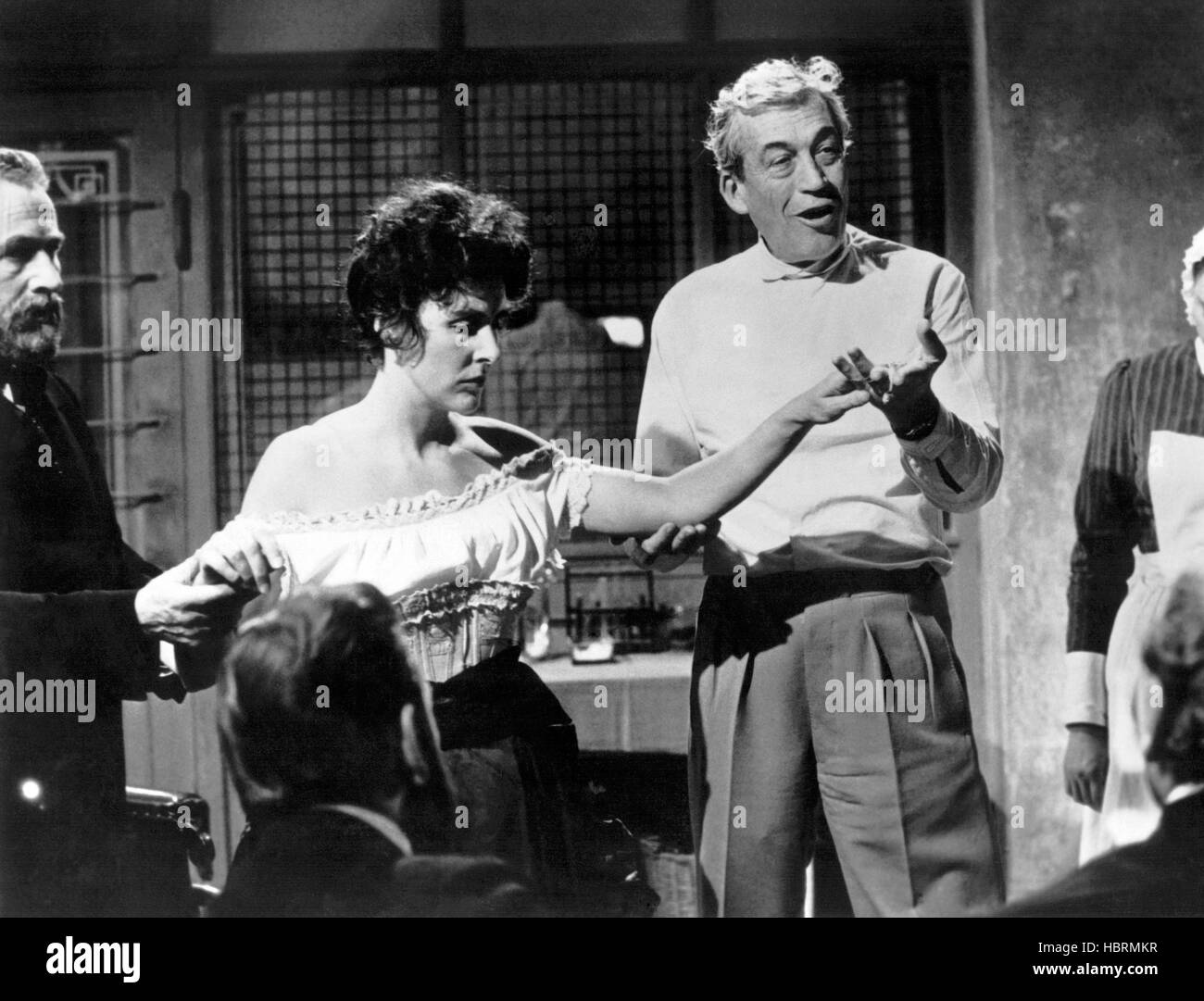 FREUD, John Huston directing hypnotized actor on set, 1962 Stock Photo ...