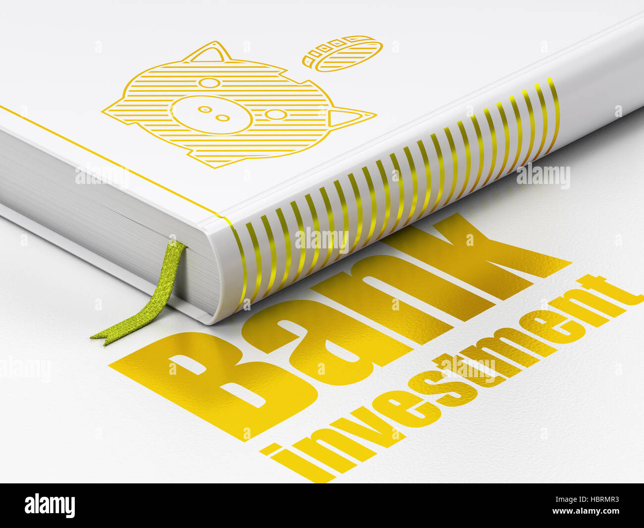Money concept: book Money Box With Coin, Bank Investment on white ...