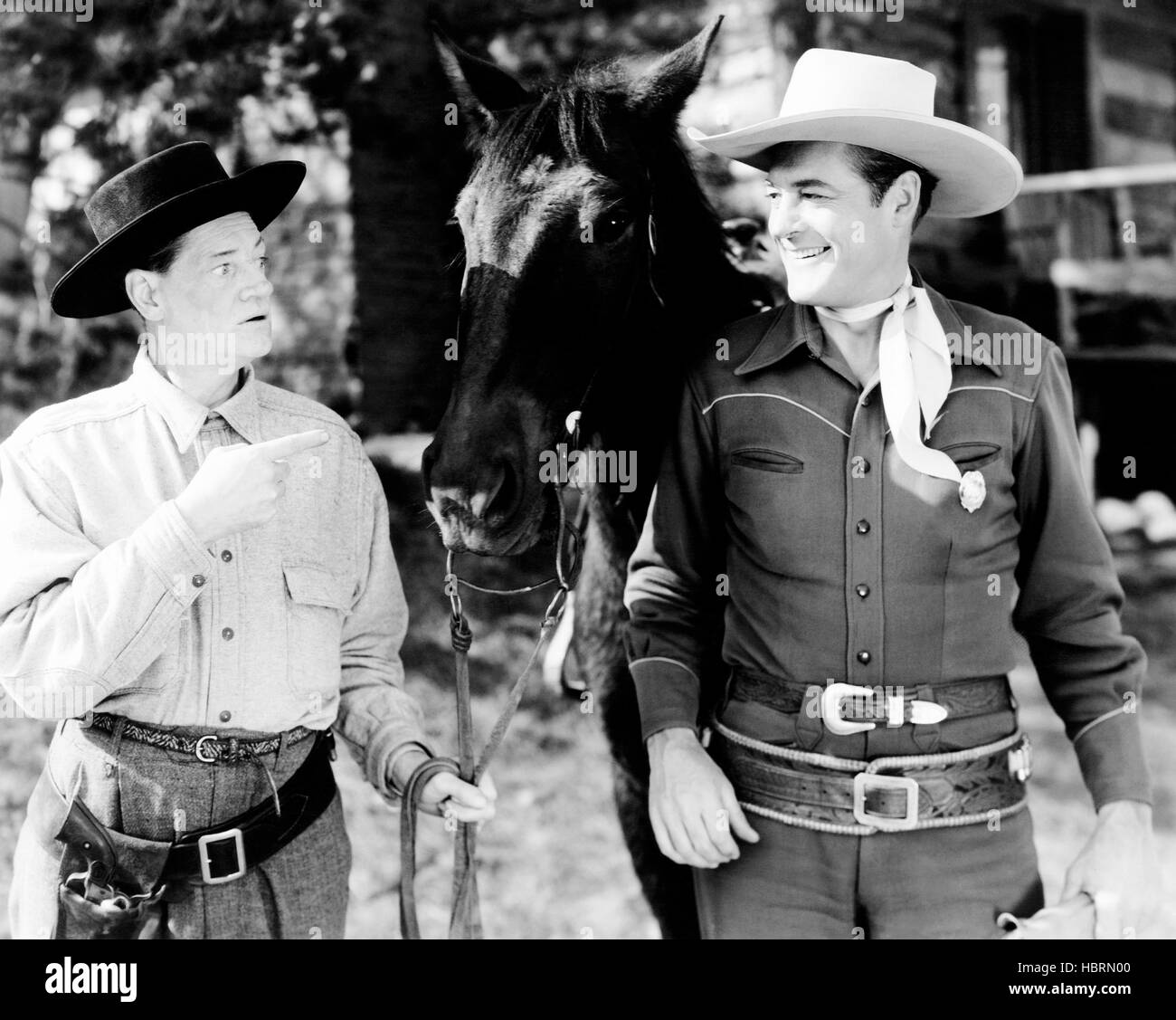FRONTIER FURY, from left: Eddie Borden, Charles Starrett, 1943 Stock ...