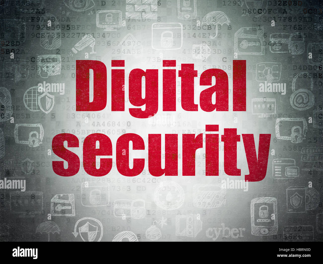 Safety concept: Digital Security on Digital Data Paper background Stock ...