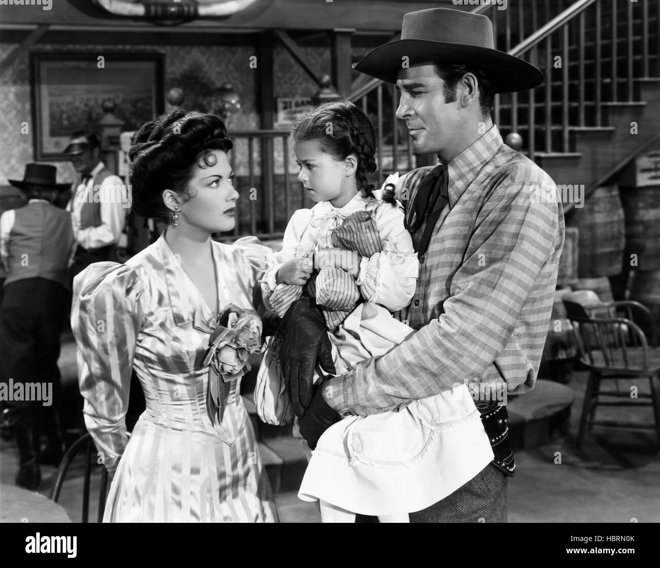FRONTIER GAL, from left, Yvonne De Carlo, Beverly Simmons, Rod Cameron ...
