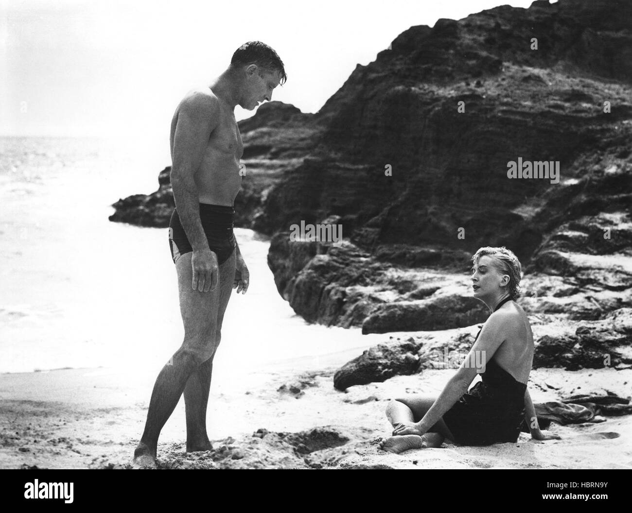 FROM HERE TO ETERNITY, Burt Lancaster, Deborah Kerr, 1953 Stock Photo ...