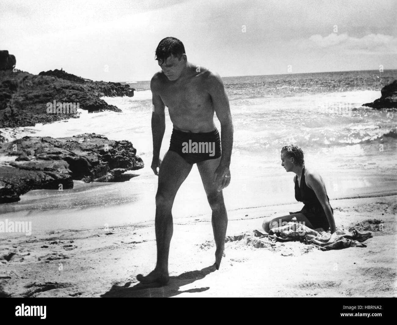 FROM HERE TO ETERNITY, Burt Lancaster, Deborah Kerr, 1953 Stock Photo ...