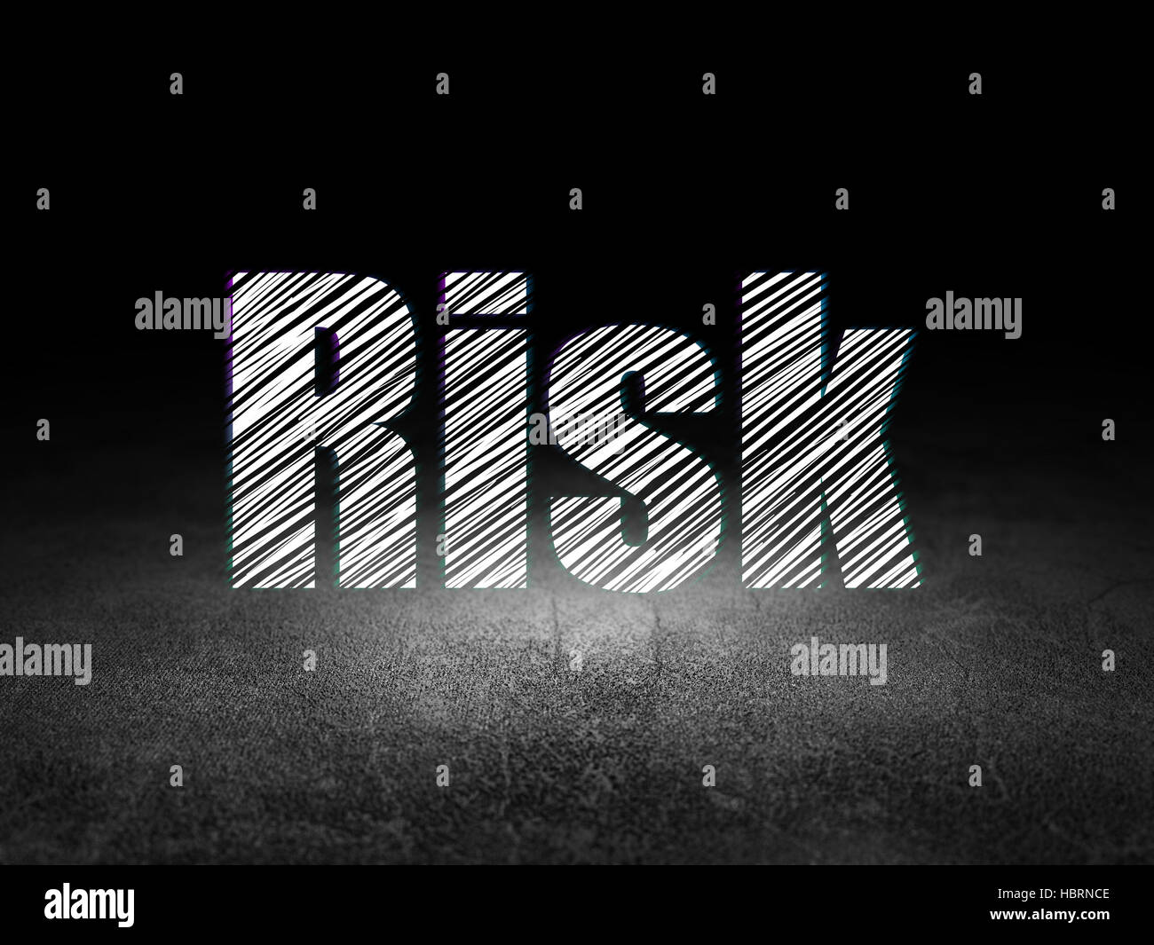 Business concept: Risk in grunge dark room Stock Photo - Alamy