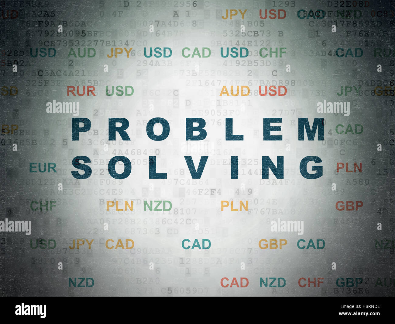 Finance concept: Problem Solving on Digital Data Paper background Stock ...