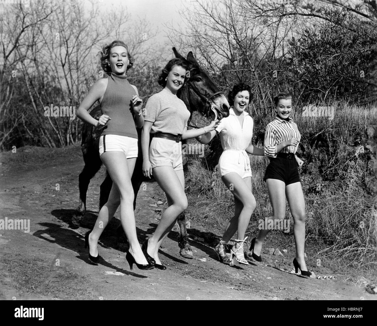 FRANCIS IN THE NAVY, starlets, from left, Leigh Snowden, Myrna Hansen ...