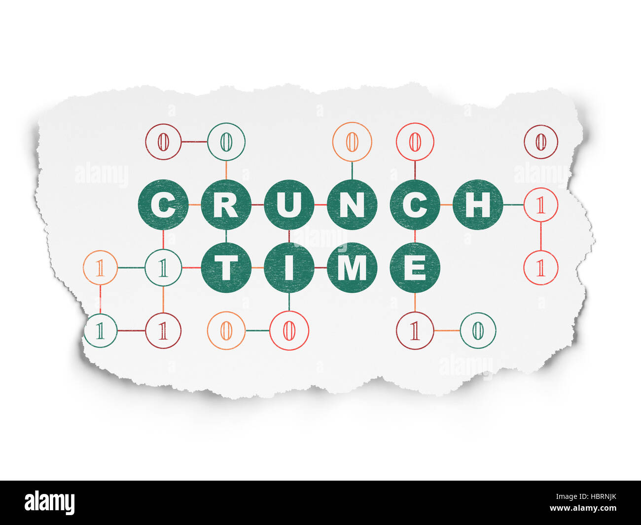 Finance concept: Crunch Time on Torn Paper background Stock Photo - Alamy