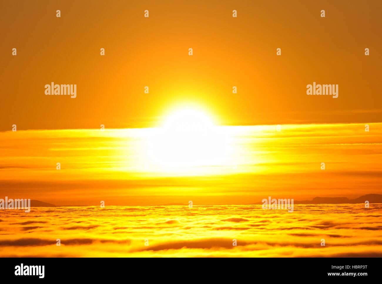 Sun above the upper Rhine Valley Germany Stock Photo - Alamy