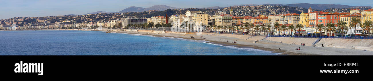 Promenade Panorama Nice Stock Photo - Alamy