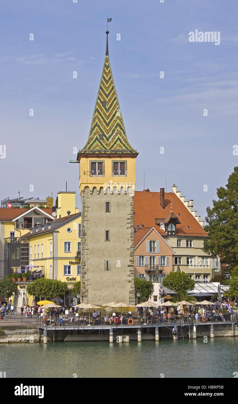 Lindauer port with Mangturm Stock Photo - Alamy