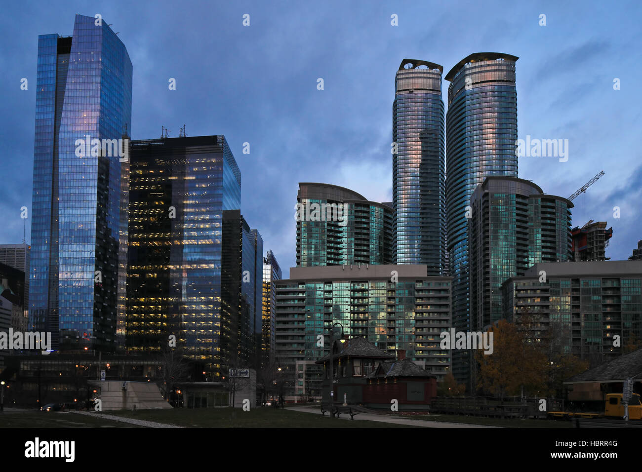 The Toronto Canada city center at dusk Stock Photo - Alamy
