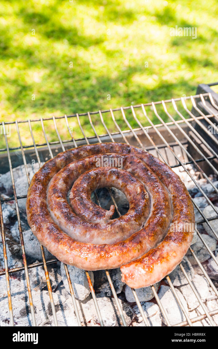 braai barbeque Africa Zimbabwe flame grilled meat Stock Photo - Alamy