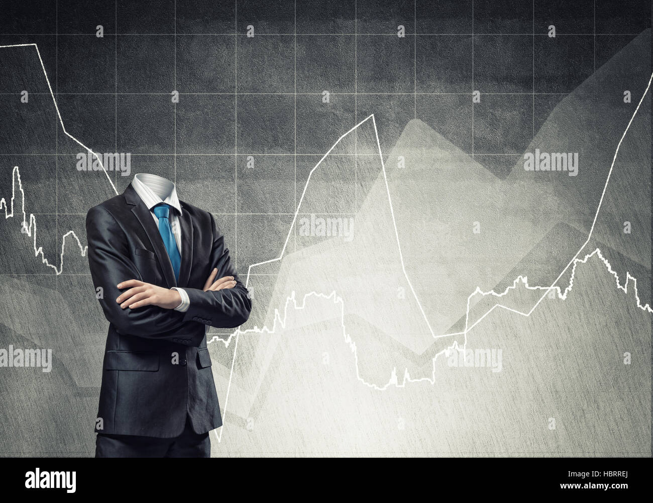 Businessman without head Stock Photo - Alamy