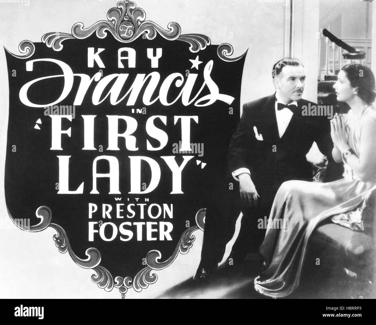 FIRST LADY, US lobbycard, from left: Preston Foster, Kay Francis, 1937 ...