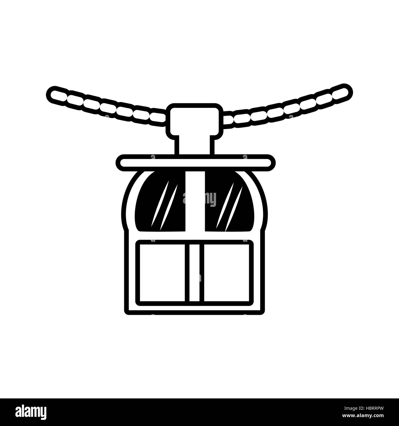 outline rope way cabine gondola vacation travel Stock Photo - Alamy