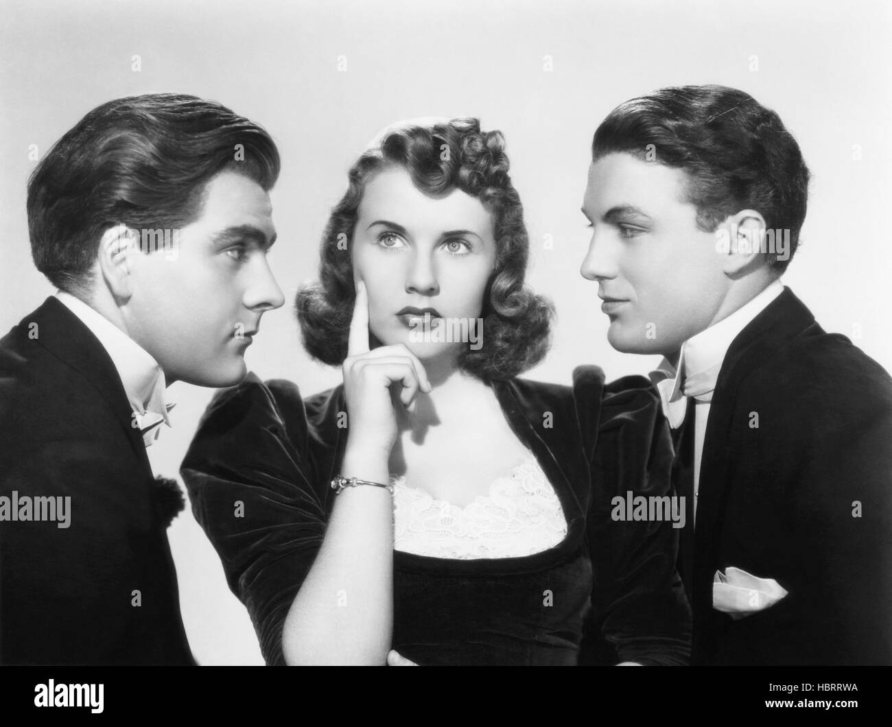 FIRST LOVE, Lewis Howard, Deanna Durbin, Robert Stack, 1939 Stock Photo ...