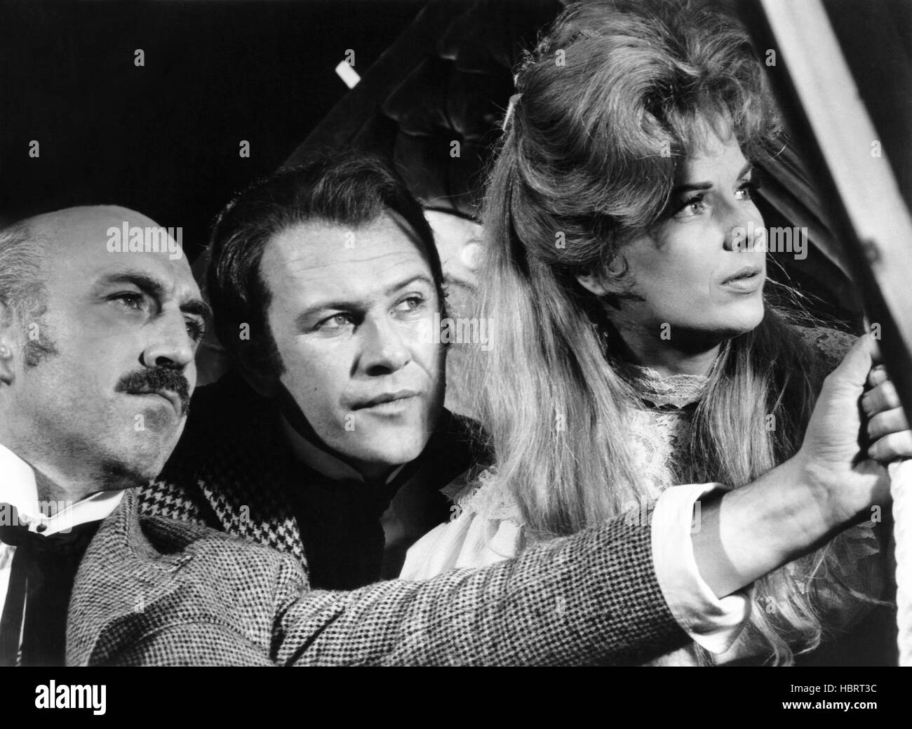 FIRST MEN IN THE MOON, from left: Lionel Jeffries, Edward Judd, Martha ...